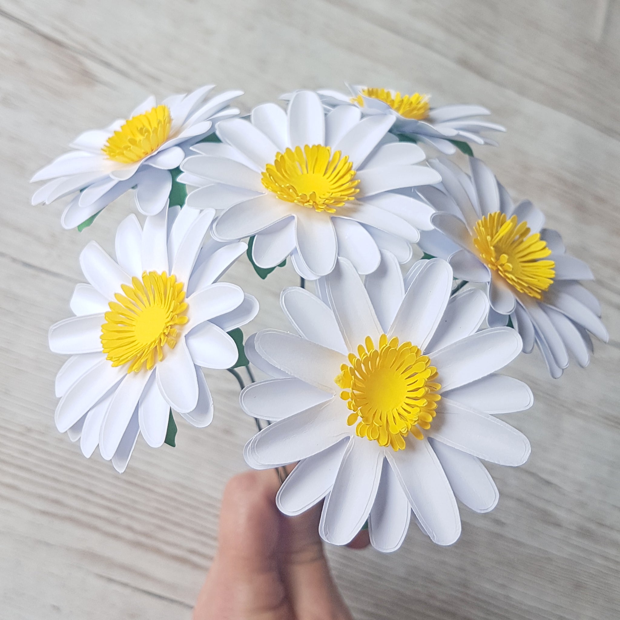 White Paper Daisies – Paper Flowers By Nicky
