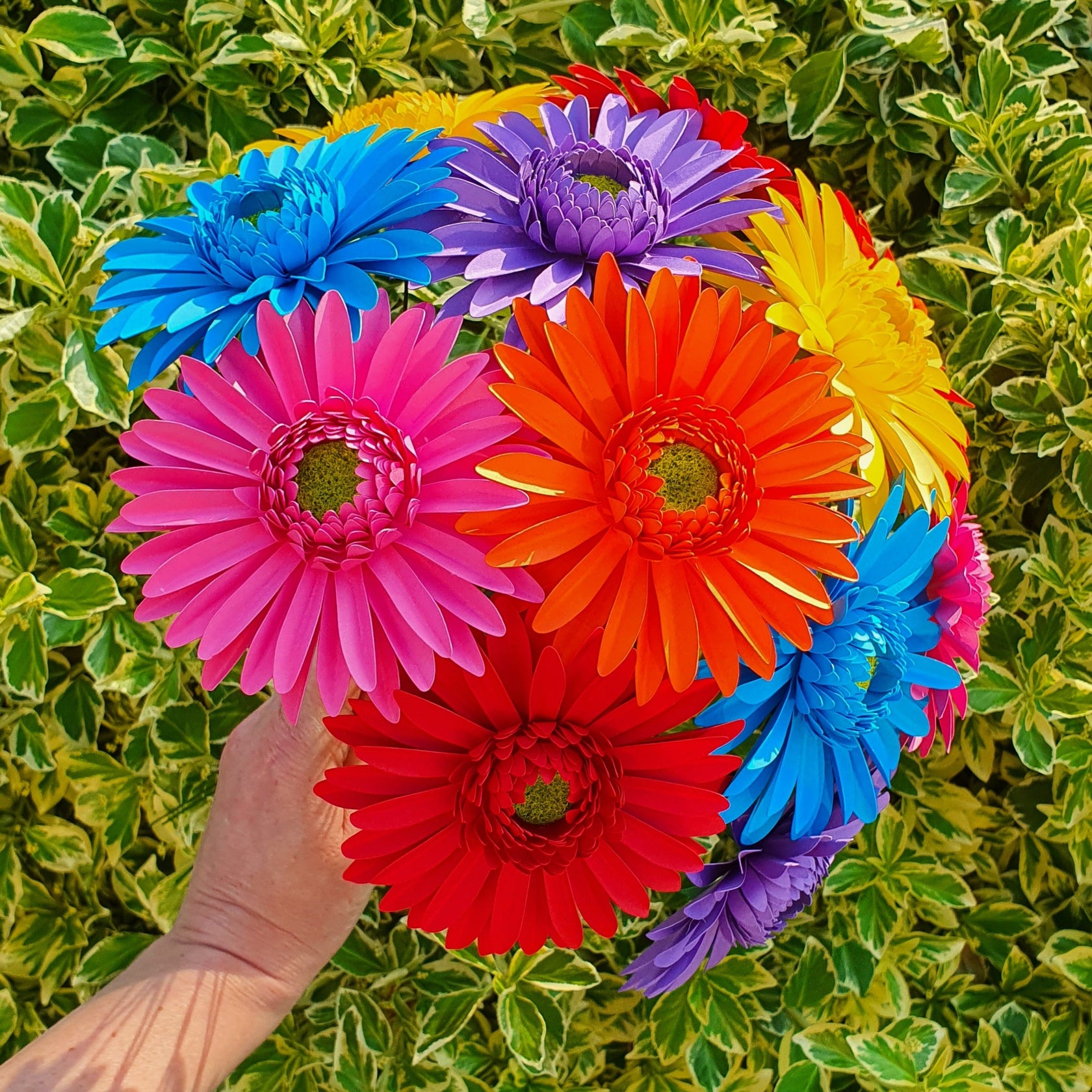 6 x Handmade Paper Gerbera Daisies – Paper Flowers By Nicky